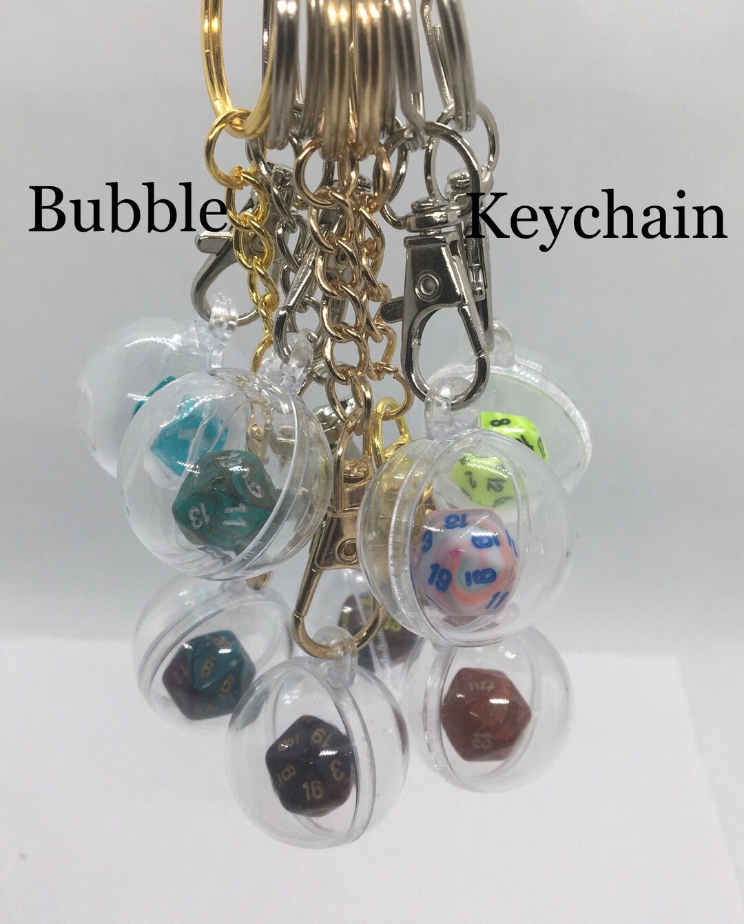 D20 Mini Bubble Keychain - Etsy