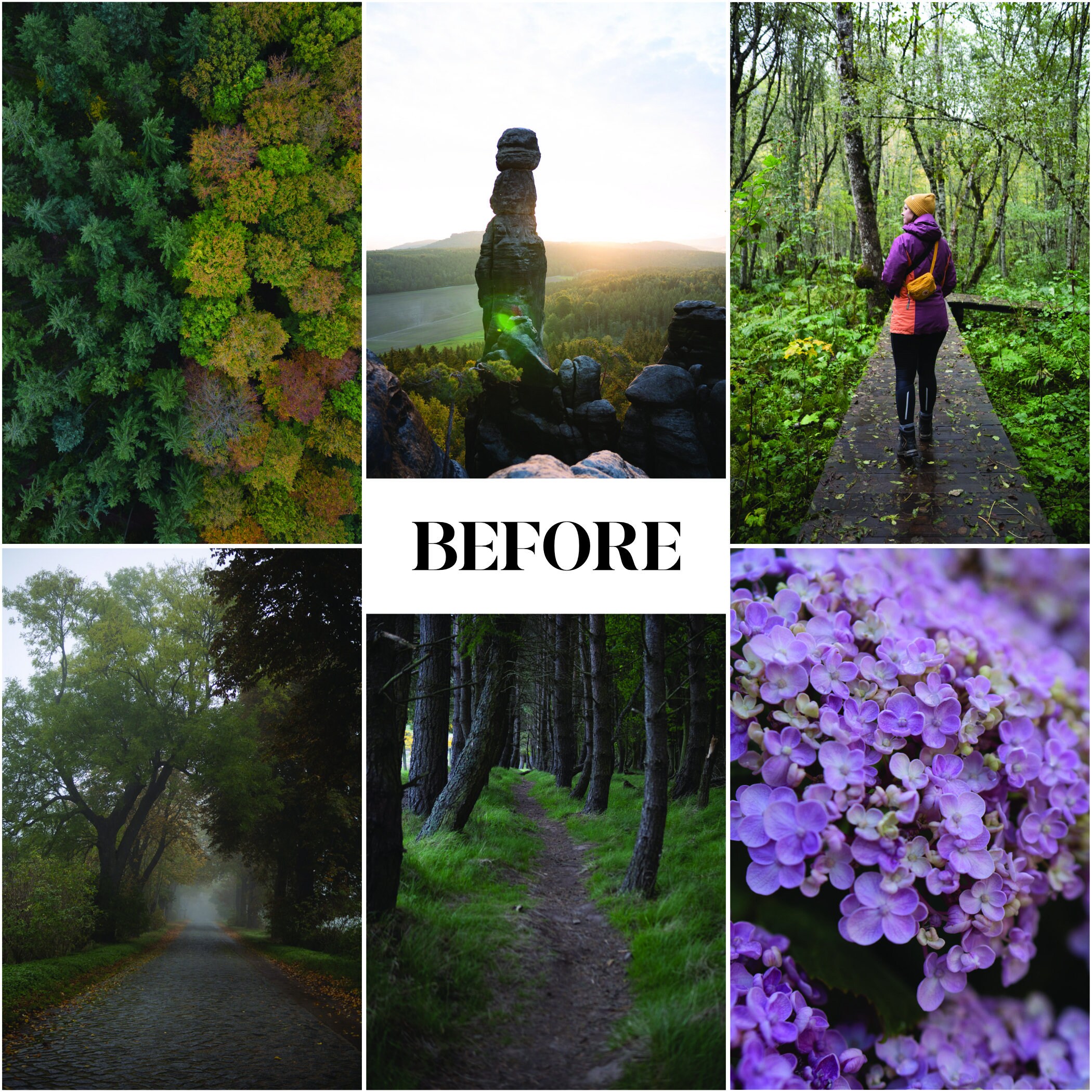 6 Lightroom Presets MOODY NATURE Photographers Bloggers - Etsy