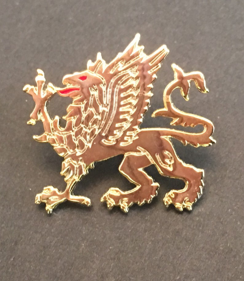 Cold Coloured Griffin Lapel Pin Badge - Etsy UK
