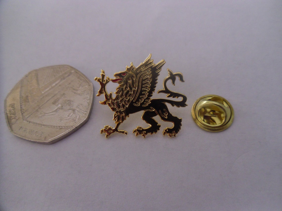 Cold Coloured Griffin Lapel Pin Badge - Etsy UK