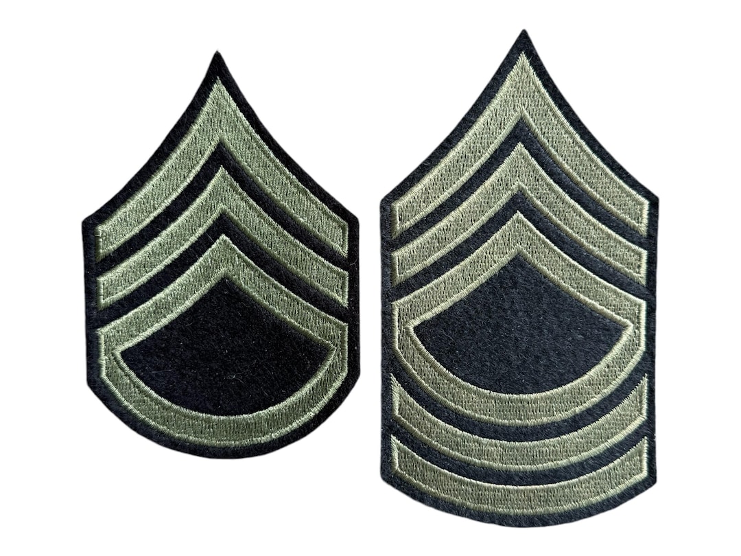 WW2 US Army Rank Insignia: Olive NCO Stripes - Iron On - Etsy UK
