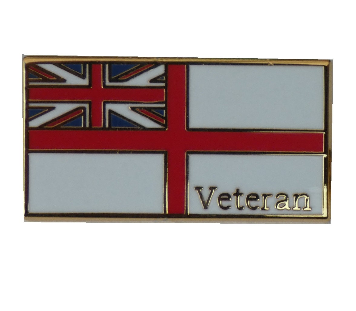 Royal Navy Veteran White Ensign Enamel Pin Badge - Etsy