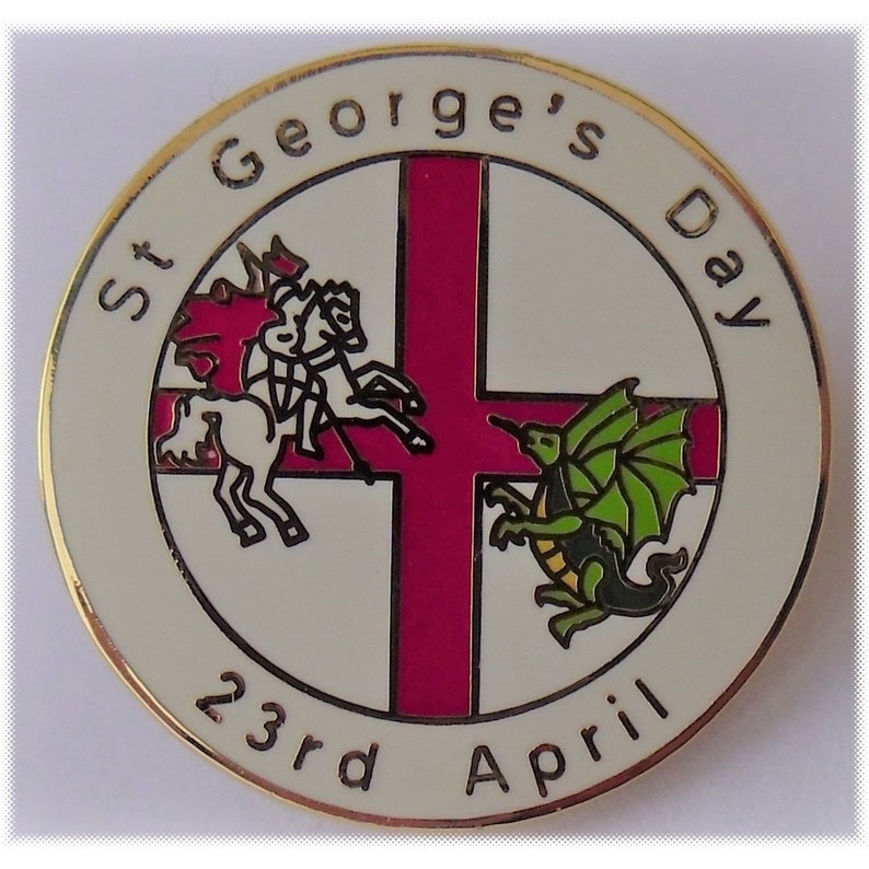 St George's Day Enamel Pin Badge England St George Badge - Etsy