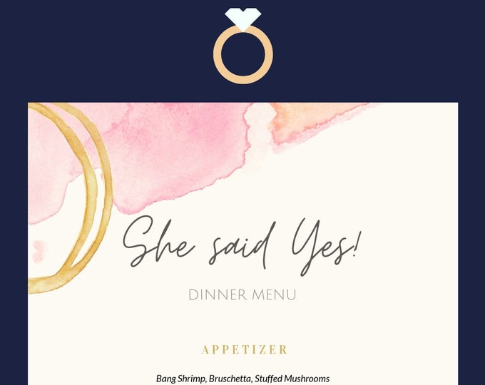 Editable, Digital Download Modern Elegant Dinner Menu Available in Two Sizes - Etsy