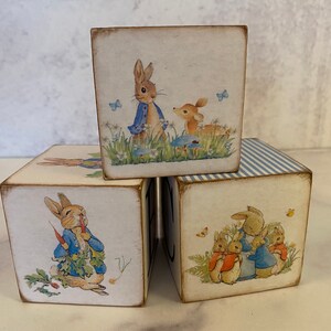 Peter Rabbit - Personalized Baby Blocks **MADE TO ORDER** - Etsy