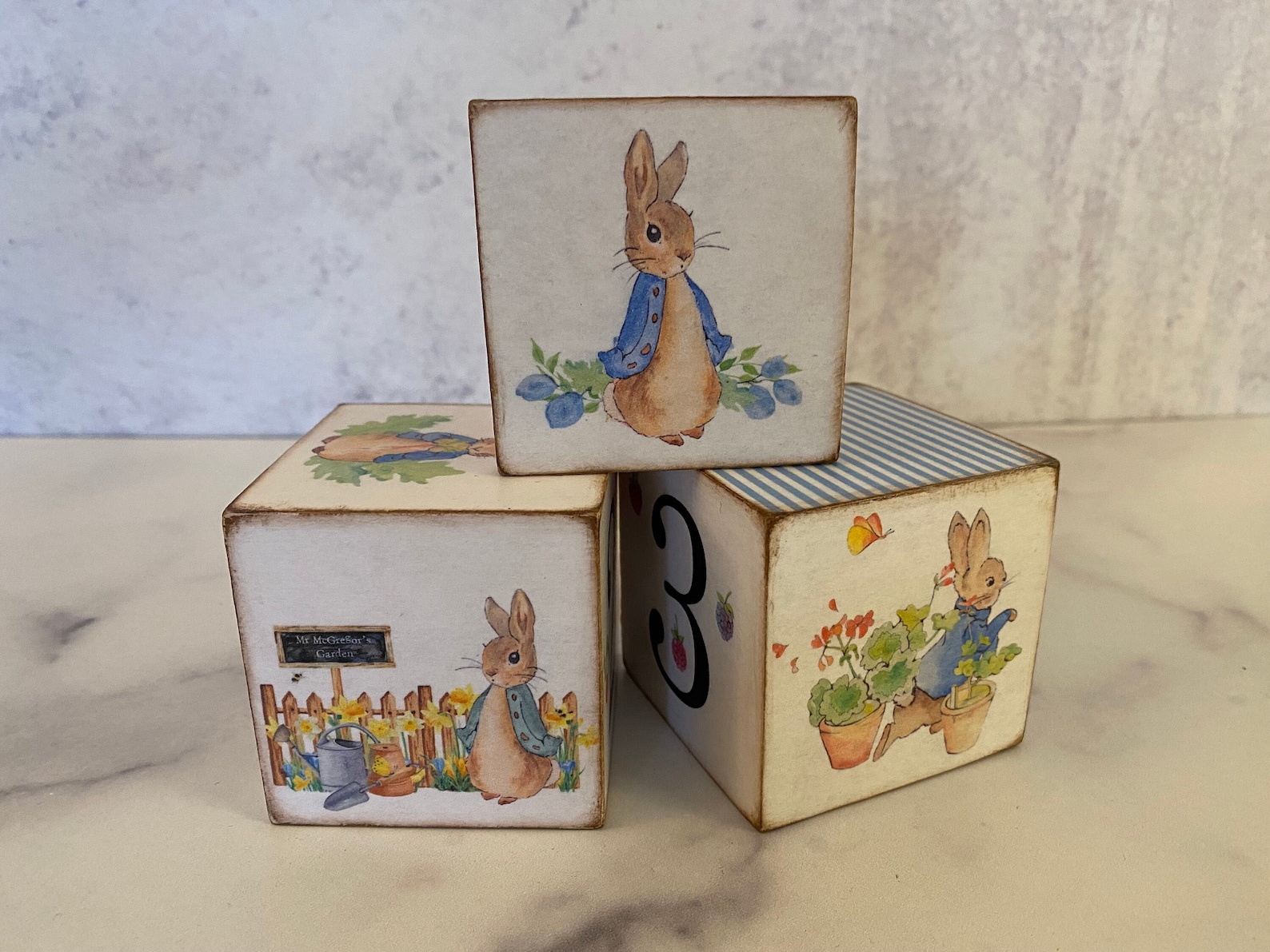 Peter Rabbit - Personalized Baby Blocks **MADE TO ORDER** - Etsy