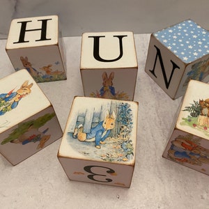 Peter Rabbit - Personalized Baby Blocks **MADE TO ORDER** - Etsy