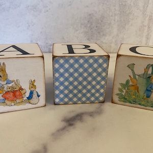 Peter Rabbit - Personalized Baby Blocks **MADE TO ORDER** - Etsy