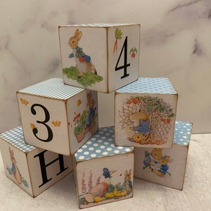 Peter Rabbit - Personalized Baby Blocks **MADE TO ORDER** - Etsy