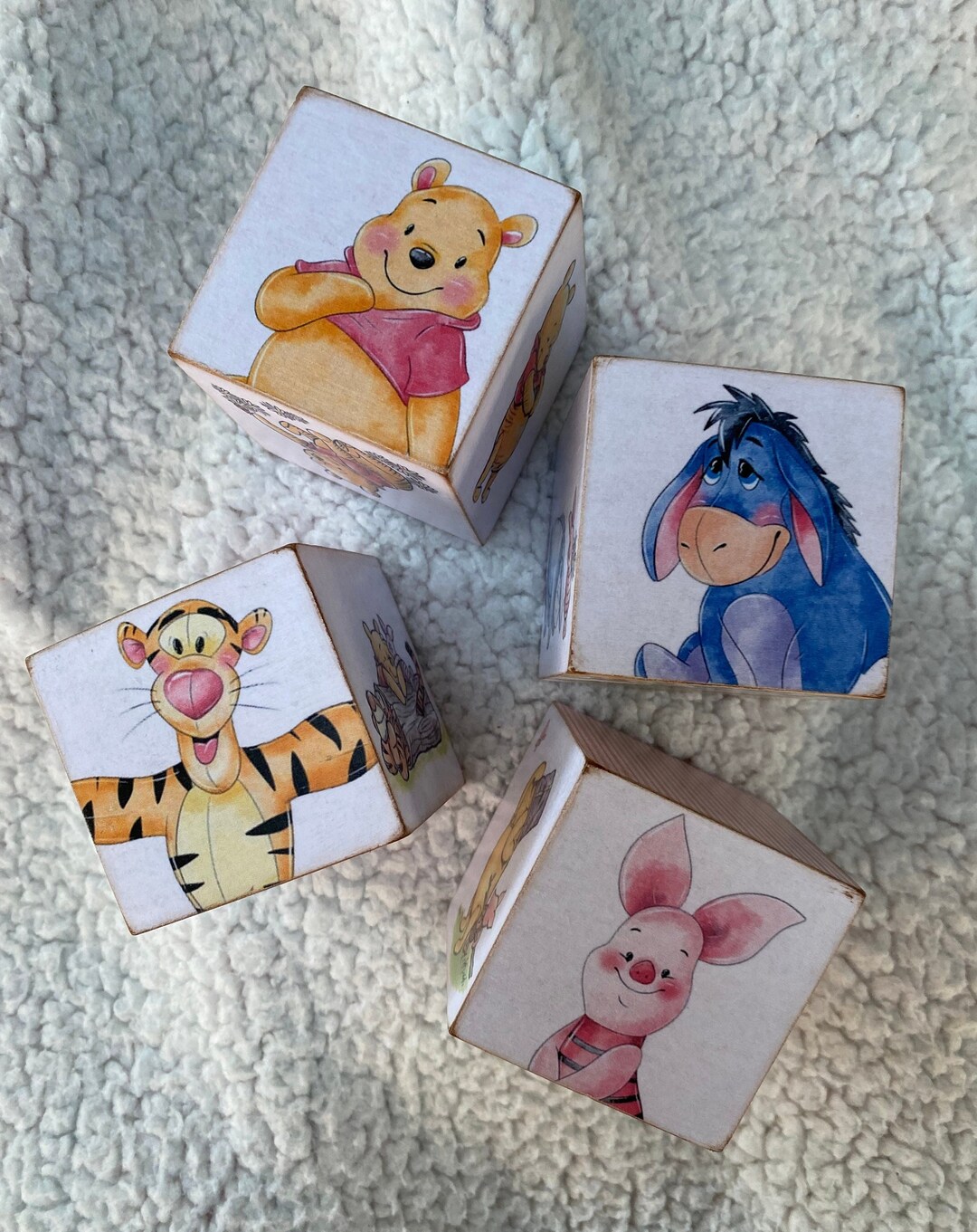 Winnie the Pooh - Personalized Blocks - Etsy