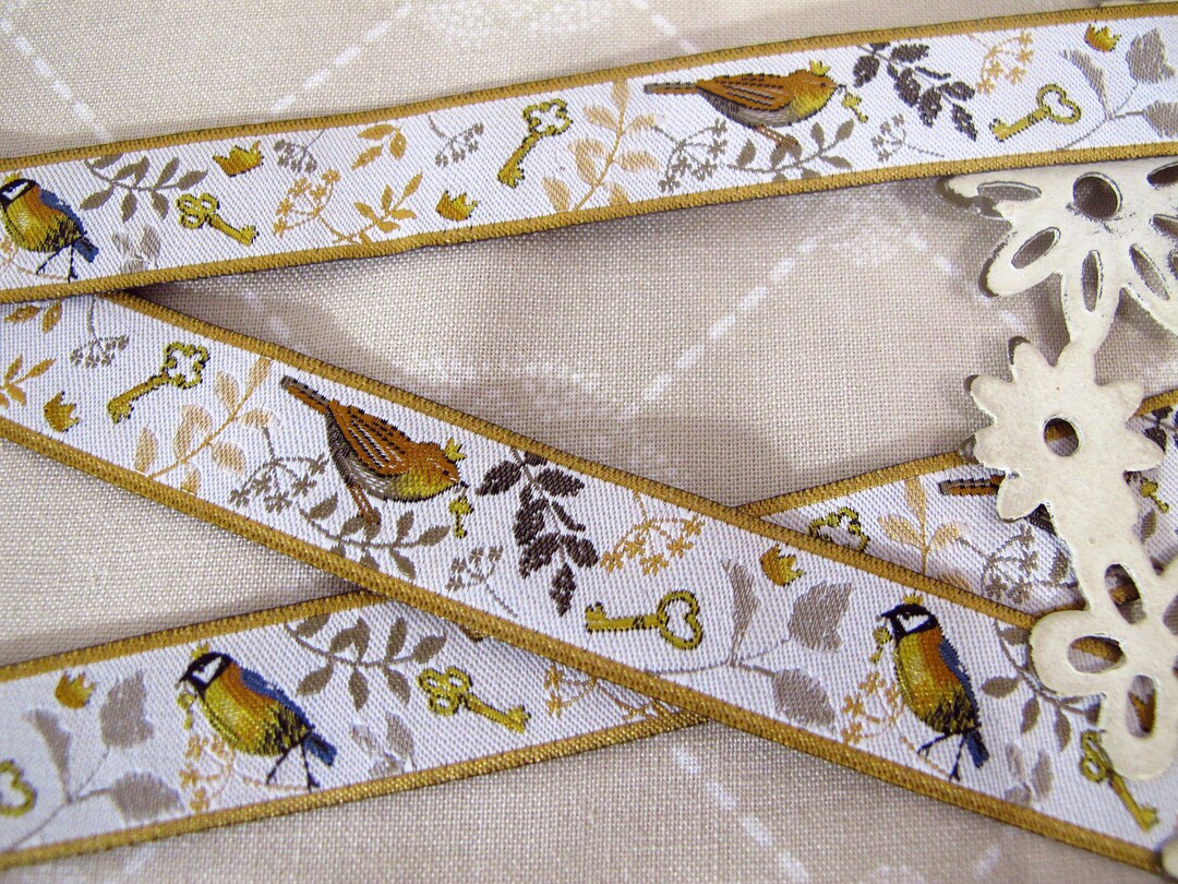 Ribbon Birds Daniela Drescher 3.95 Eur/meter Acufactum - Etsy