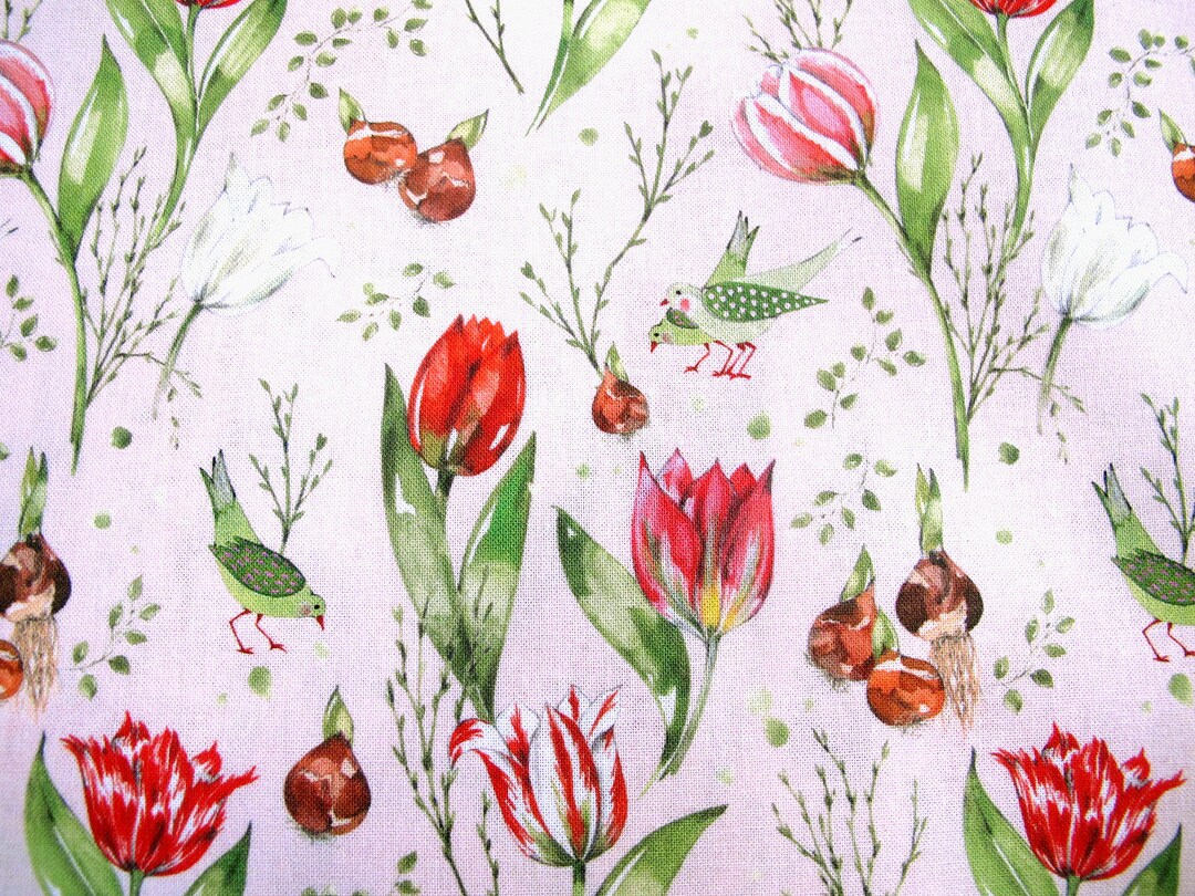 Stoff acufactum Tulpen - Etsy.de