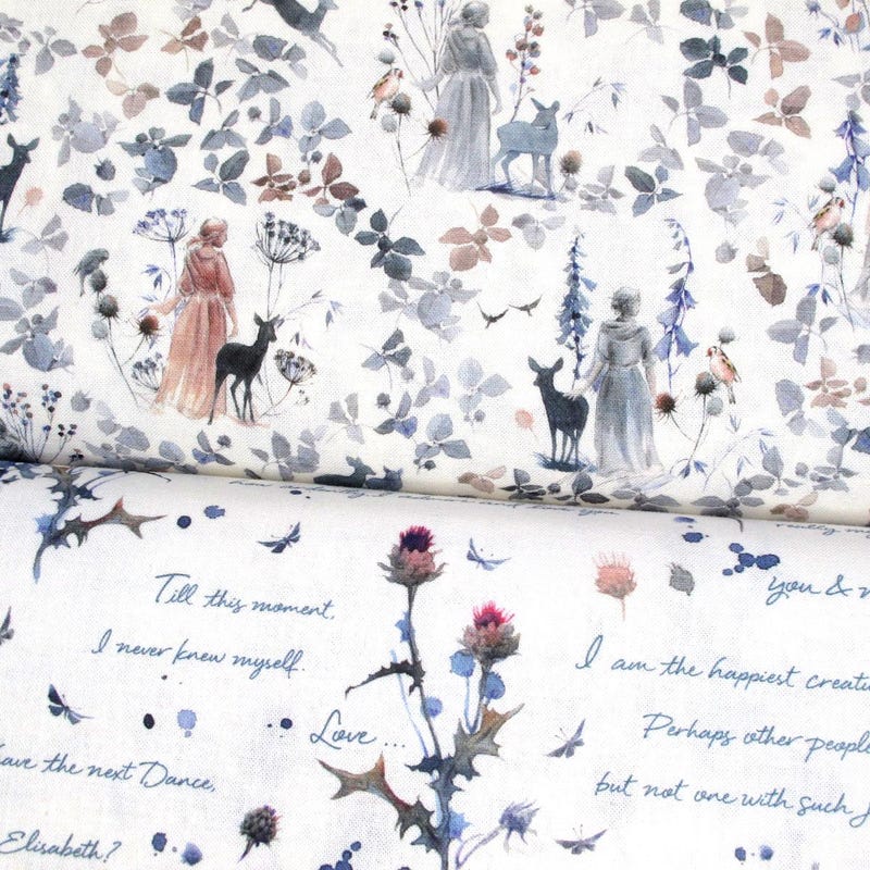 Jane Austen Fabric - Etsy