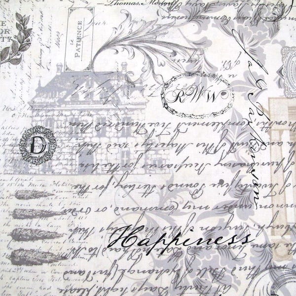 Text Print Fabric - Etsy