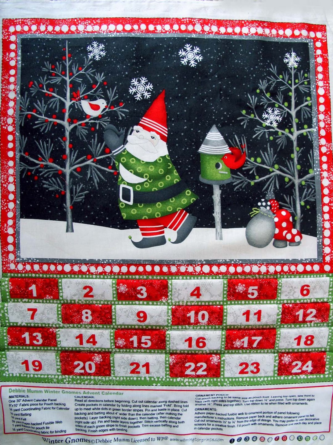 Advent Calendar Panel Debbie Mumm Christmas - Etsy