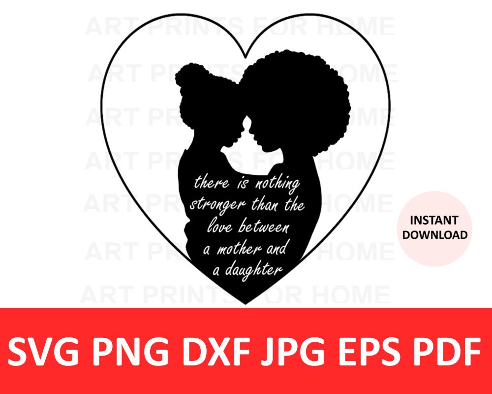 Black Mother Daughter Svg Mom Svg Mothers Day Svg Etsy