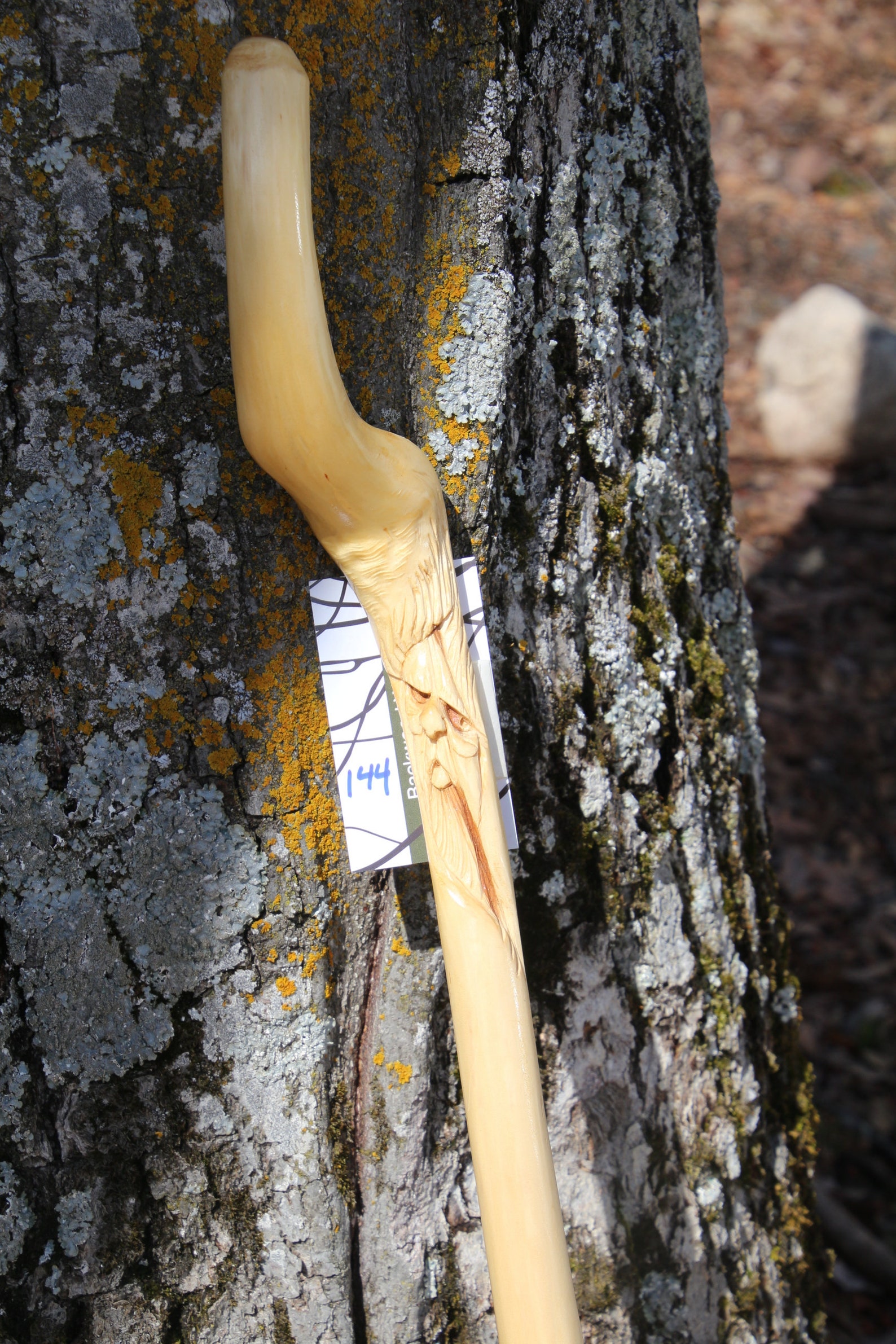 DIAMOND WILLOW Natural Bend CANE With Carved Wood Spirit - Etsy
