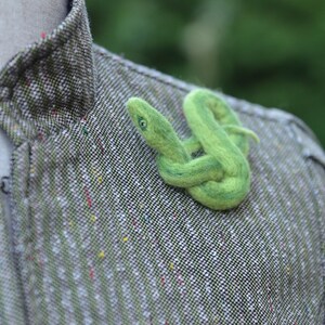 Python Snake Felted Brooch #1/ Felt Jewellery/ Animal Pin/ Wool ...