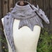 Felted Brown Rocky Spiked Dragon Scarf/ Wool Stole Shaped Like Winged ...