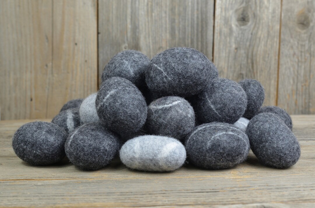 Felted Pebbles / Set of 5 Wool Stones / Decorative Stones / Soft Stones ...