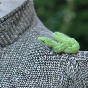 Python Snake Felted Brooch #1/ Felt Jewellery/ Animal Pin/ Wool ...