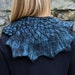 Felted Dark Sea Dragon Scarf/ Wool Stole Shaped Like Blue-green Winged ...