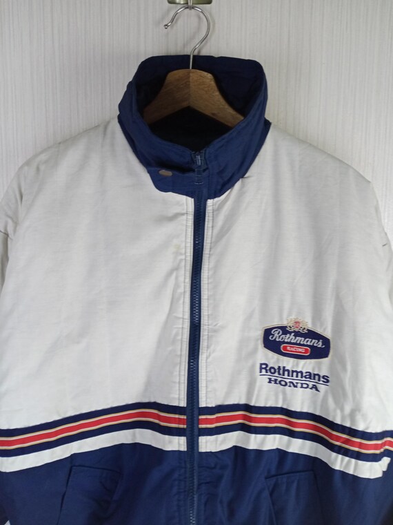Rare!!! 90'S Honda Rothmans Racing Bomber Jacket Size… - Gem
