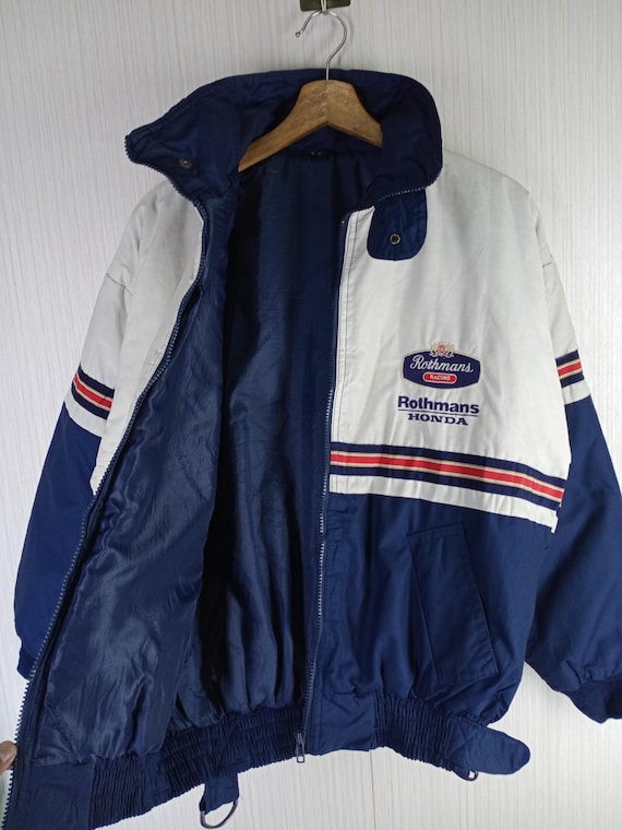 Rare!!! 90'S Honda Rothmans Racing Bomber Jacket Size… - Gem