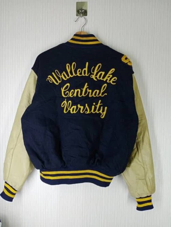 RARE!!! Vintage 90s Holloway Letterman Varsity Leathe… - Gem