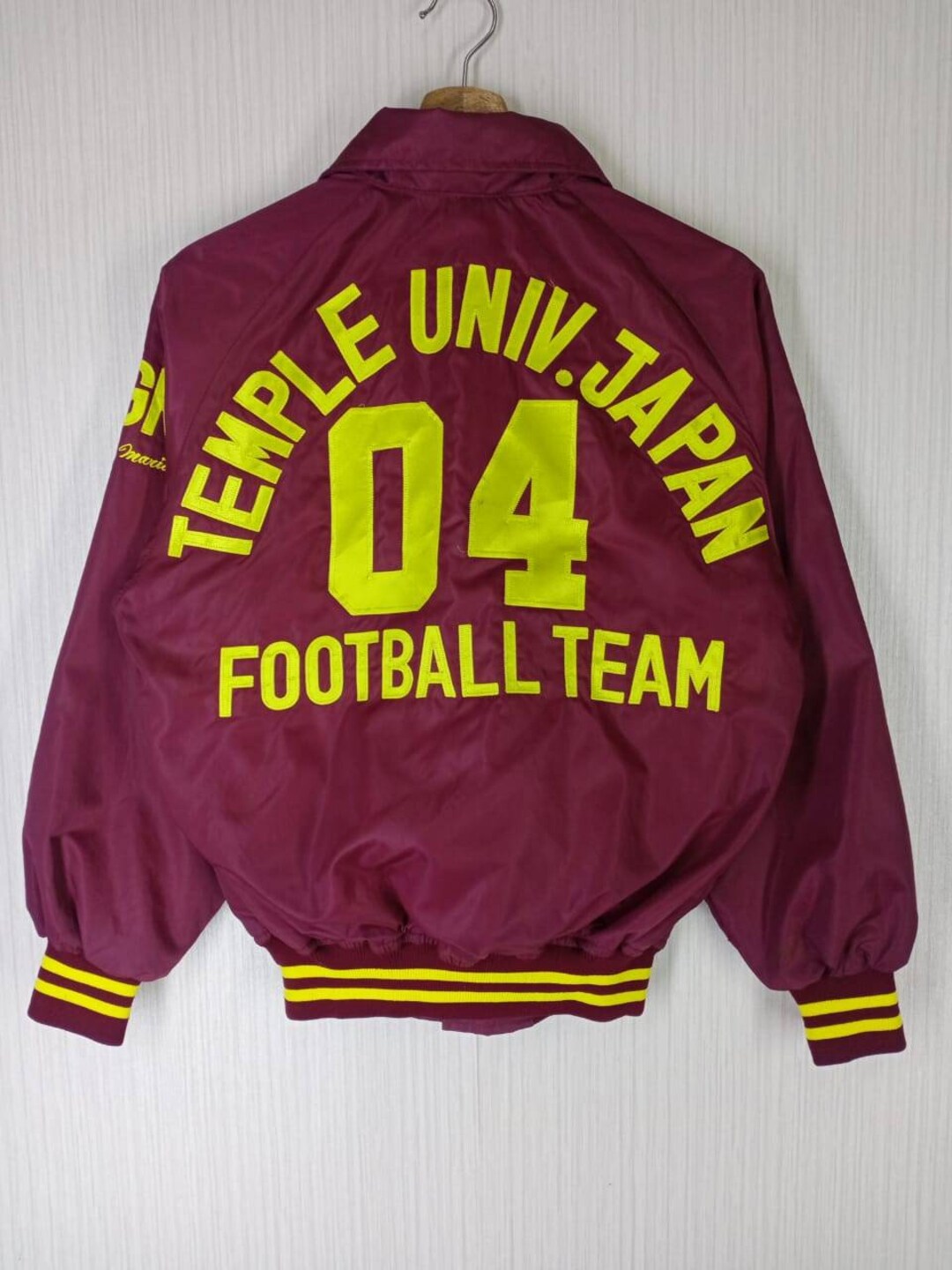 RARE!!! Vintage Temple University Japan Football Team Varsity Jacket ...