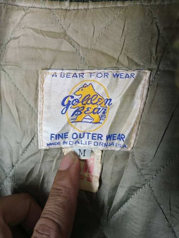 Rare!!! Vintage 80s Golden Bear Varsity Jacket Leathe… - Gem