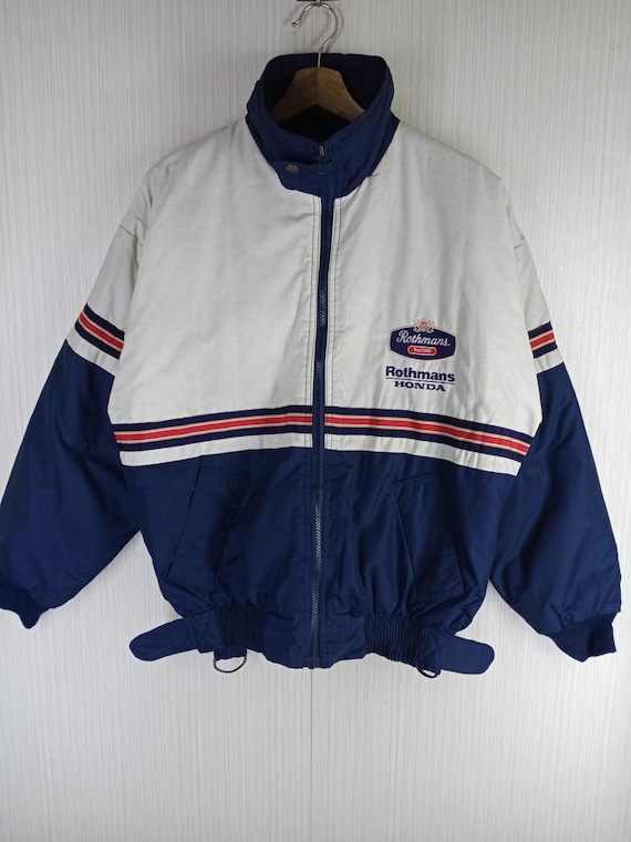 Rare!!! 90'S Honda Rothmans Racing Bomber Jacket Size… - Gem