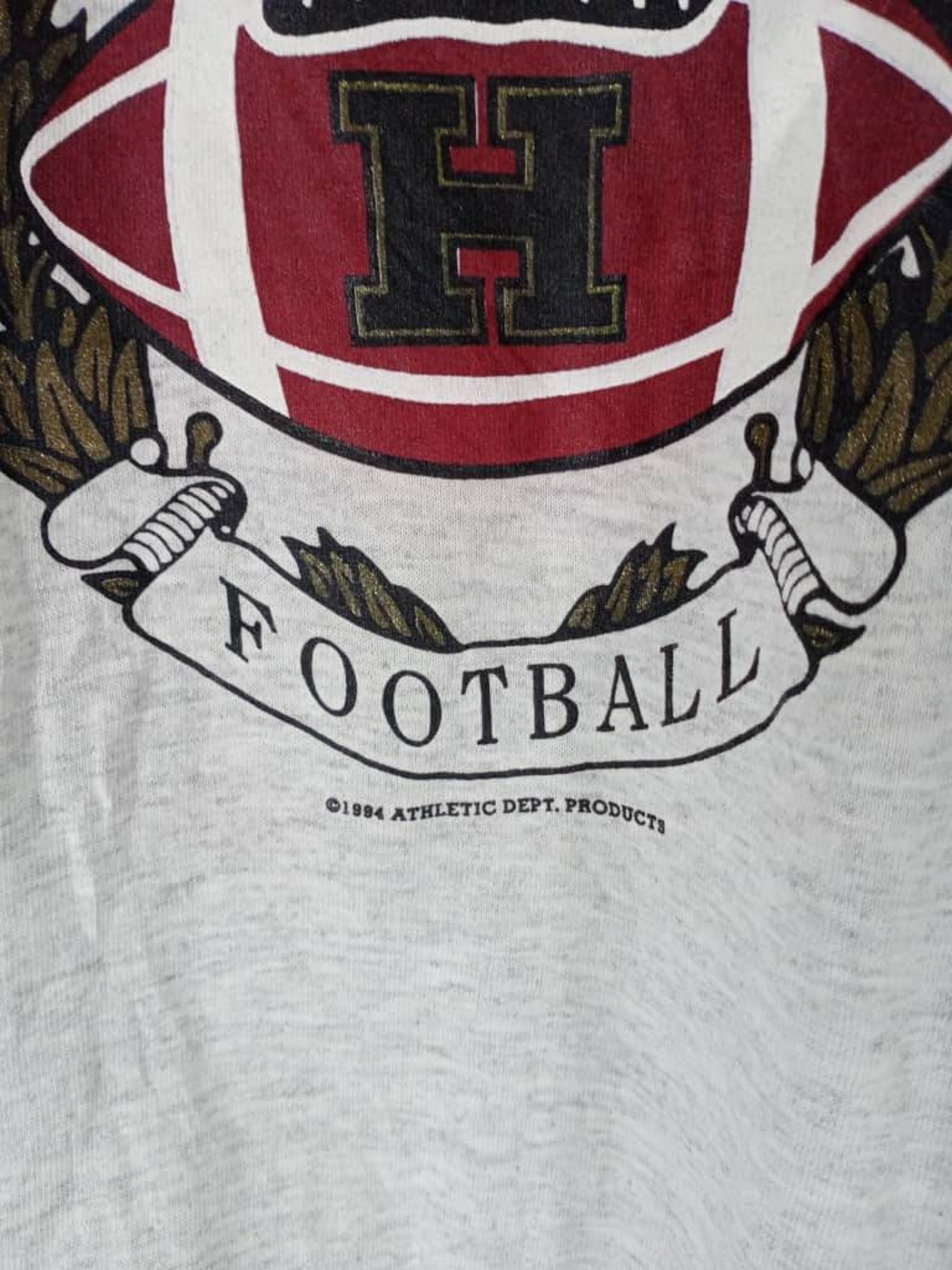RARE!!! Vintage 90s Harvard University Football Team Big Logo Tshirt ...