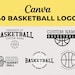 40 Premade Basketball Logo Templates for Canva - Editable Logos - Clean ...