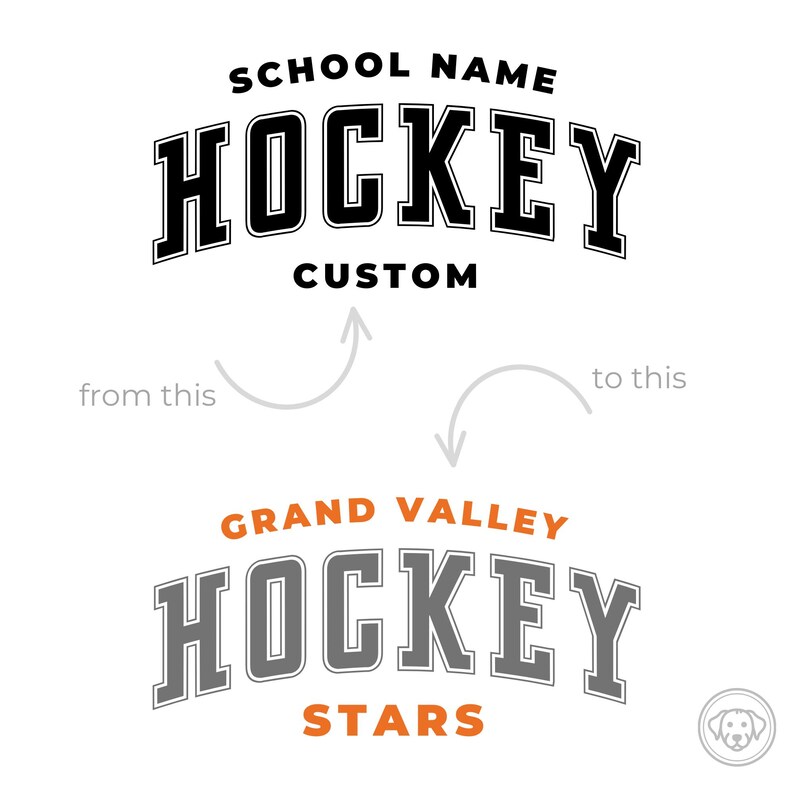 40 Custom Hockey Logo Bundle, Canva Templates, Editable Logos, Canva ...