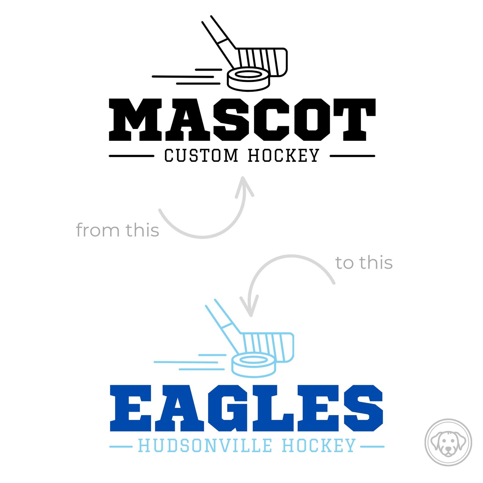 40 Custom Hockey Logo Bundle, Canva Templates, Editable Logos, Canva ...
