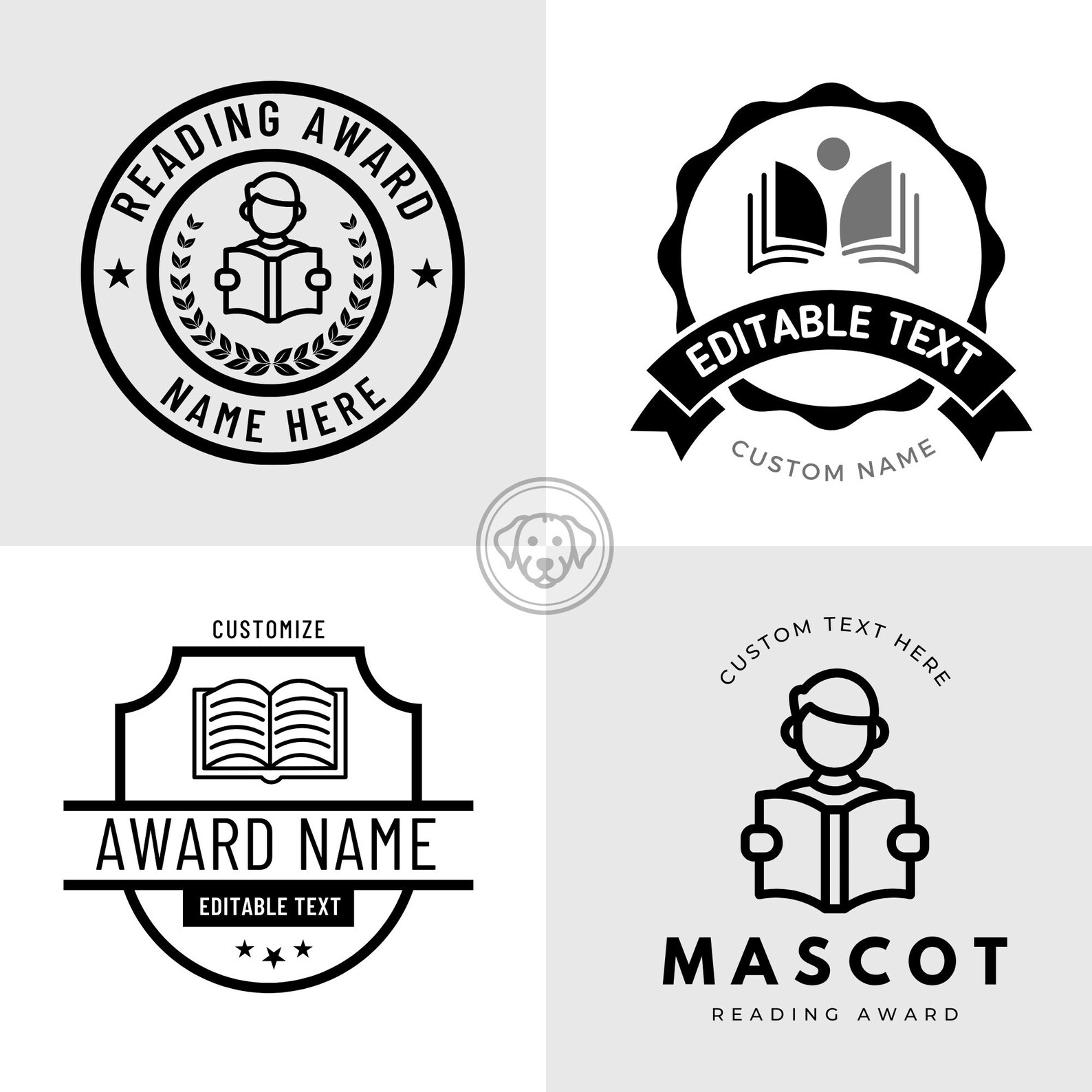 30 Custom School Logos Bundle, Canva Templates, Canva Logo, High School ...