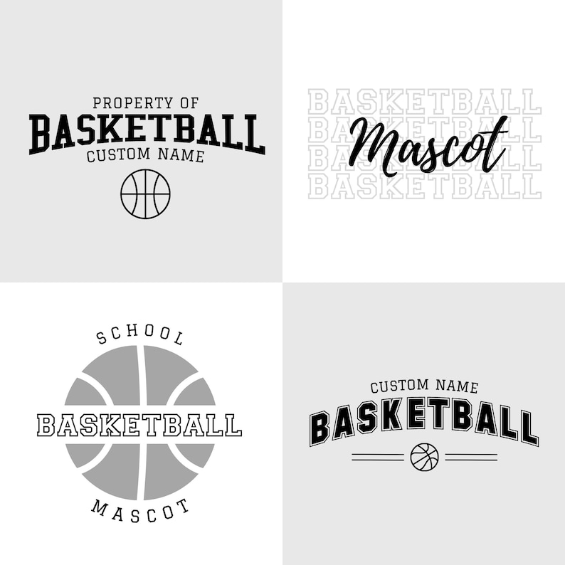 40 Premade Basketball Logo Templates for Canva - Editable Logos - Clean ...