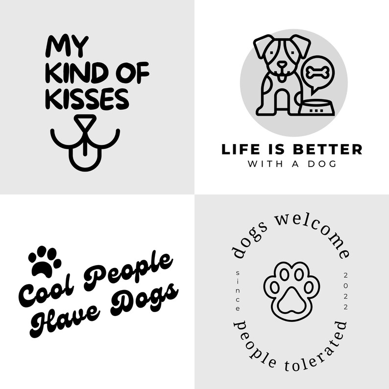 30 Custom Dog Logos - Canva Dog Design - Dog Mom Design Canva ...