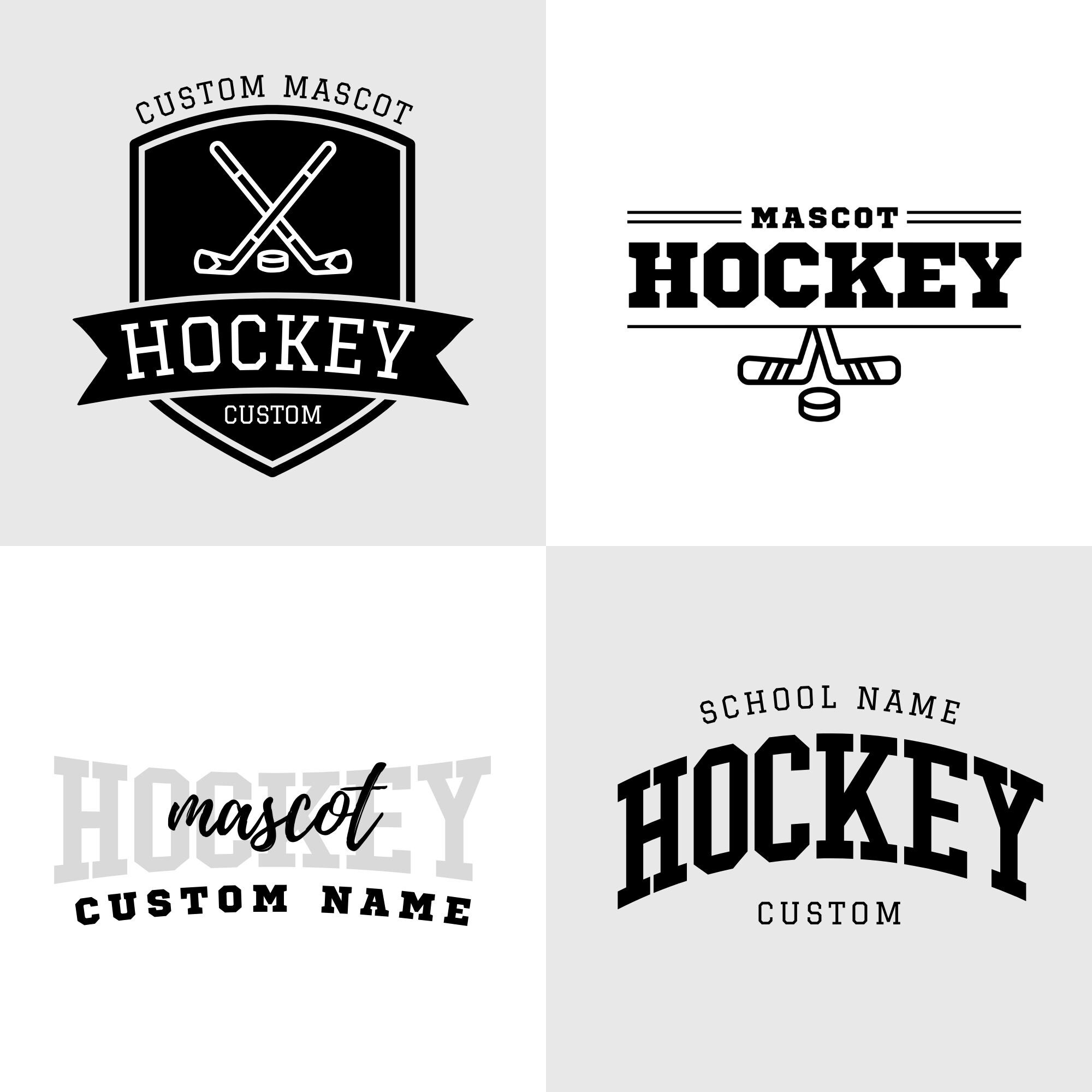 40 Custom Hockey Logo Bundle, Canva Templates, Editable Logos, Canva ...