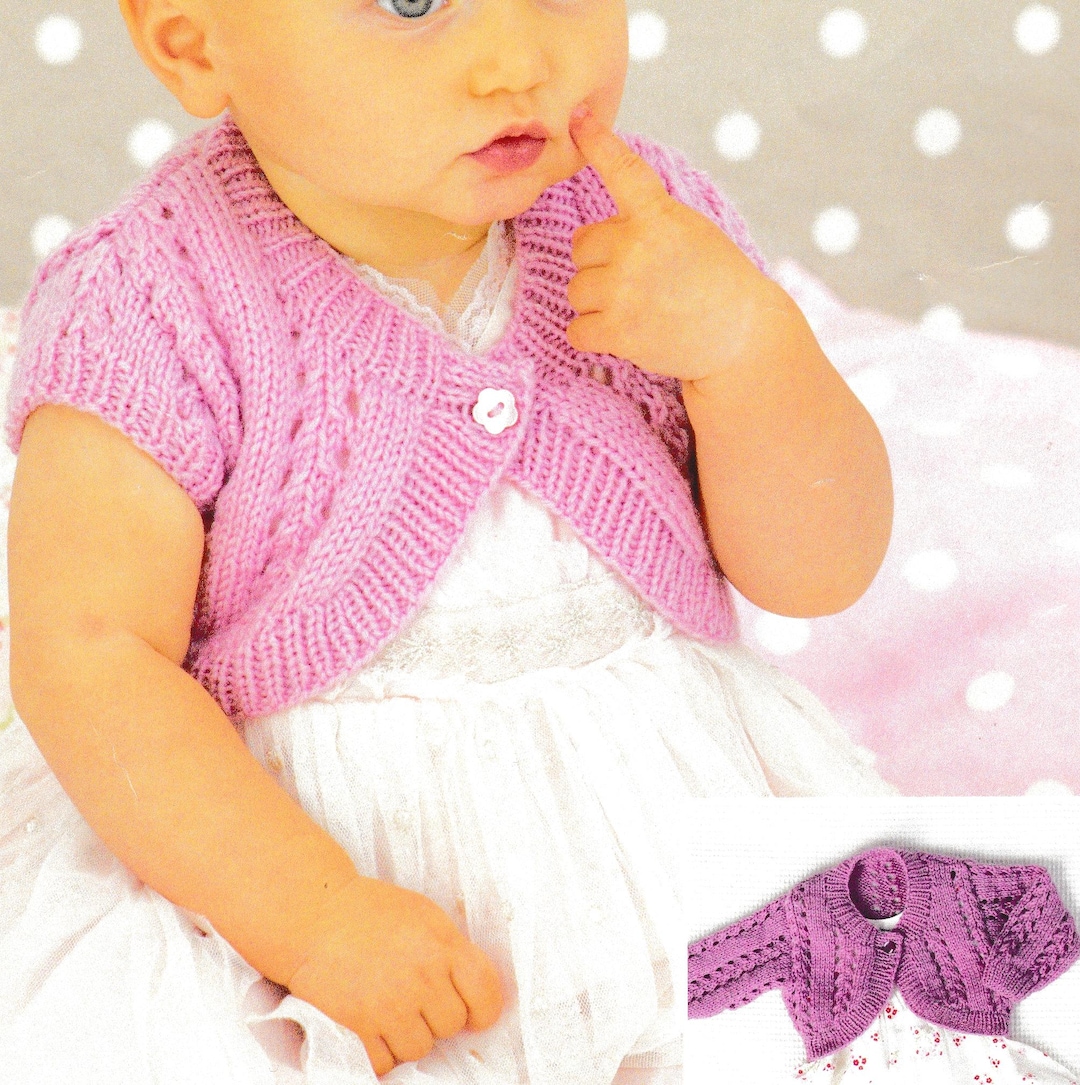 ENGLISH Vintage Knitting Pattern PDF Baby Toddler Girl's Cropped ...