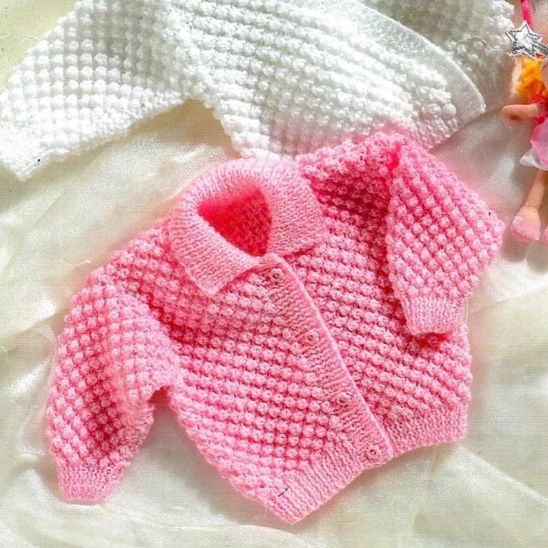 Vintage Knitting Pattern PDF Baby Toddler Jacket Sweater Crossover ...