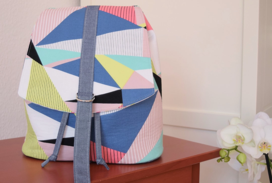 Backpack With Drawstring and Eyelets Single Piece - Etsy