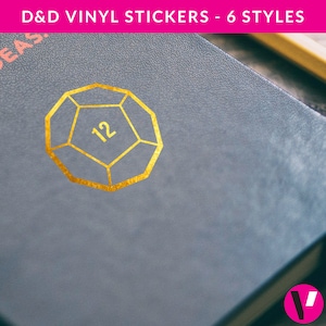 DND RPG Dungeons and Dragons Dice Decal Sticker Set Laptop Sticker ...