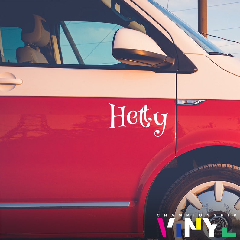 Campervan Name Vinyl Decal Sticker Multiple Font and Colour - Etsy UK