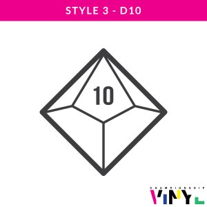 DND RPG Dungeons and Dragons Dice Decal Sticker Set Laptop Sticker ...