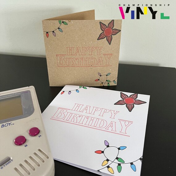 Stranger Things Inspired Birthday Card Demogorgon Hawkins - Etsy UK