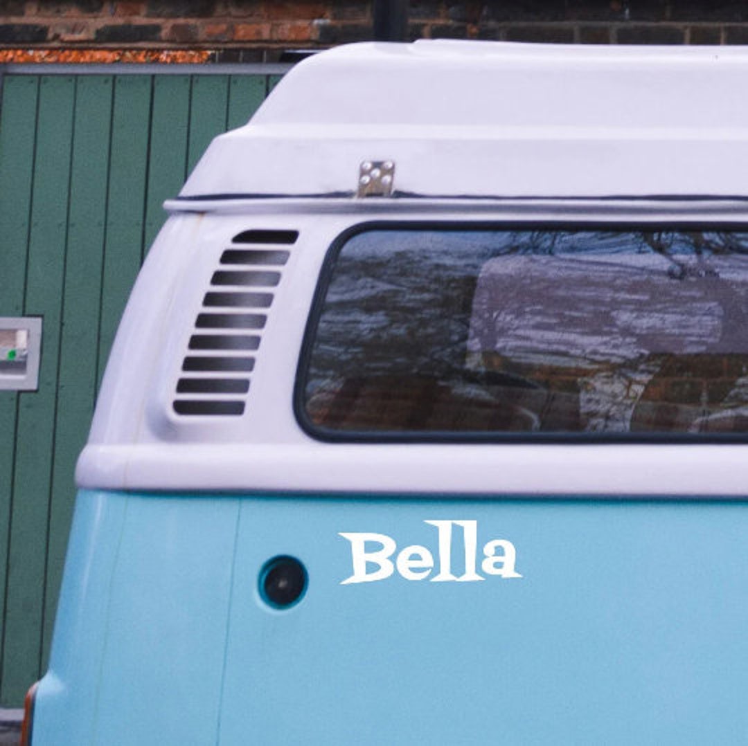 Campervan Name Vinyl Decal Sticker Multiple Font and Colour Choices ...
