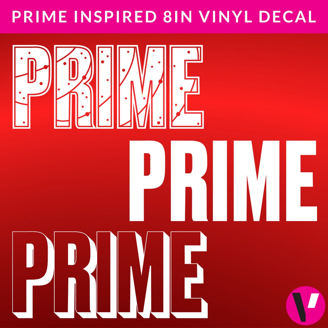 Prime Inspired Vinyl Decal Sticker Multiple Colour Choices Car Van ...
