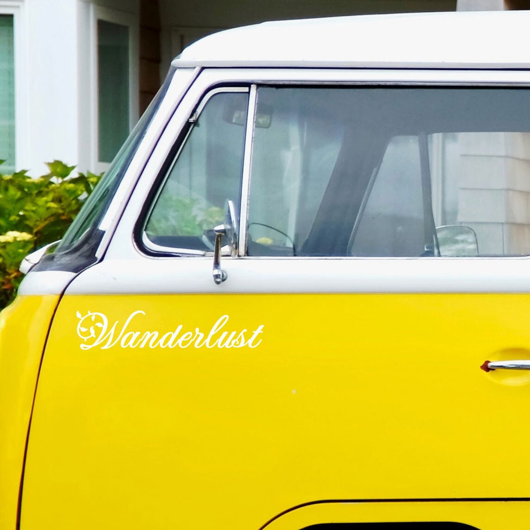 Campervan Name Vinyl Decal Sticker - Multiple Font and Colour Choices ...